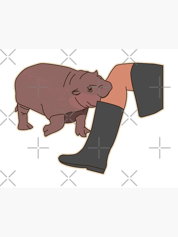 "hippo biting leg meme" Poster for Sale by Rzera- | Redbubble