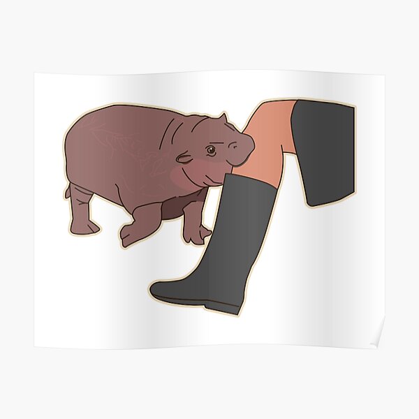 "hippo biting leg meme" Poster for Sale by Rzera- | Redbubble