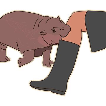 "hippo biting leg meme" Poster for Sale by Rzera- | Redbubble