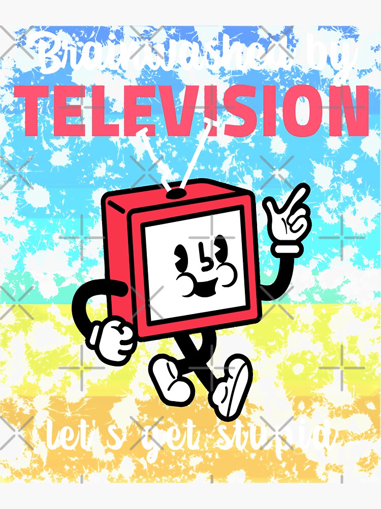 "Gifts For Men Brainwashed By Television Sunset Graphic For Fan ...