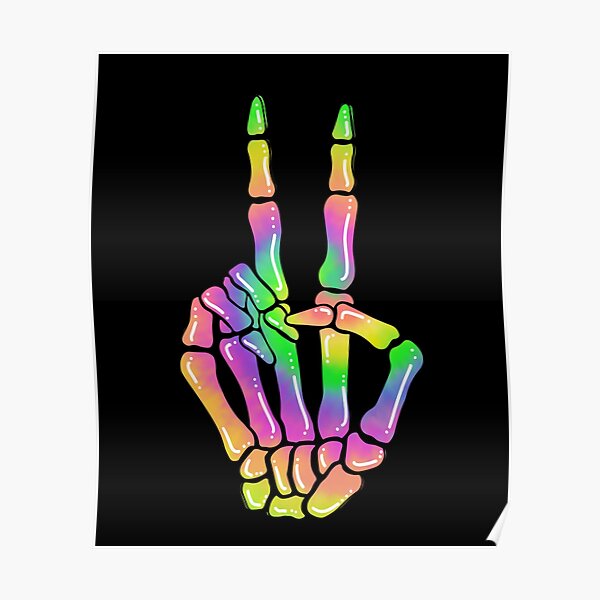 "Skeleton Peace Sign - Skeleton Hand - Peace - Funny Skeleton - Peace ...