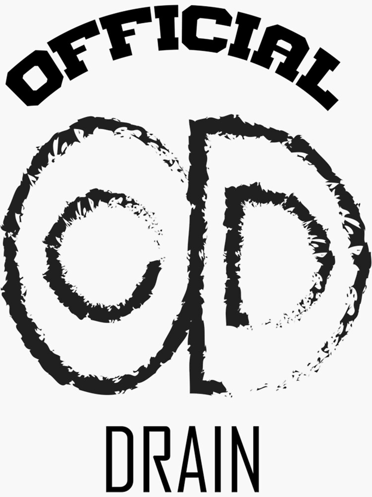 "official drain" Sticker for Sale by NicholasShirley | Redbubble