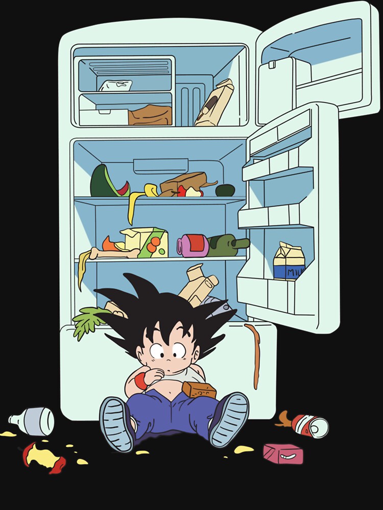 "Goku attack the fridge - Dragon Ball Sticker" T-shirt for Sale by ...