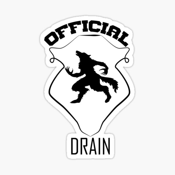 "official drain " Sticker for Sale by NicholasShirley | Redbubble