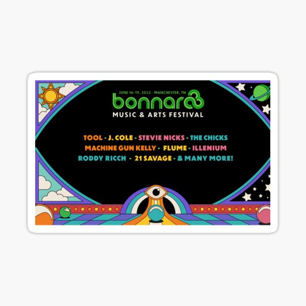 "arts festival 2022 bonnaroo masmei " Sticker for Sale by Fredland ...