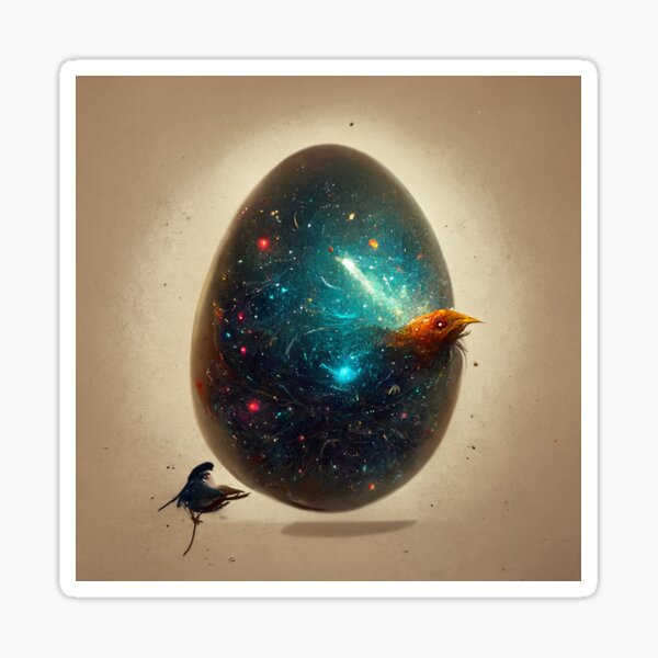 "Hatching from the Cosmic Egg " Sticker for Sale by pixeldiamond ...