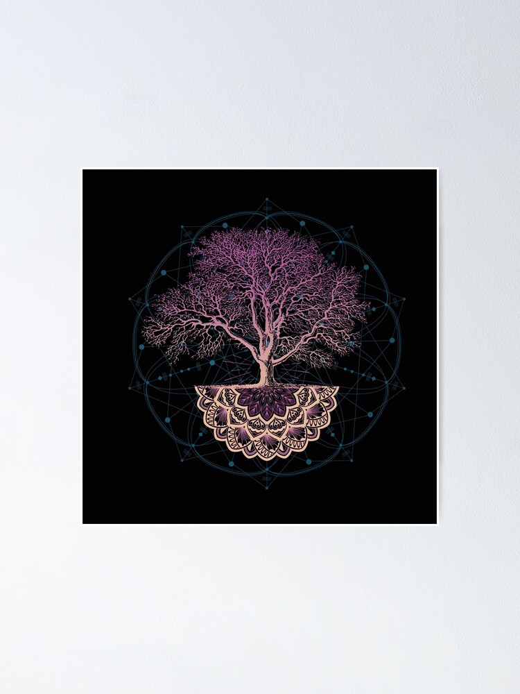 " Mandala Tree of Life purple teal version" Poster for Sale by ...