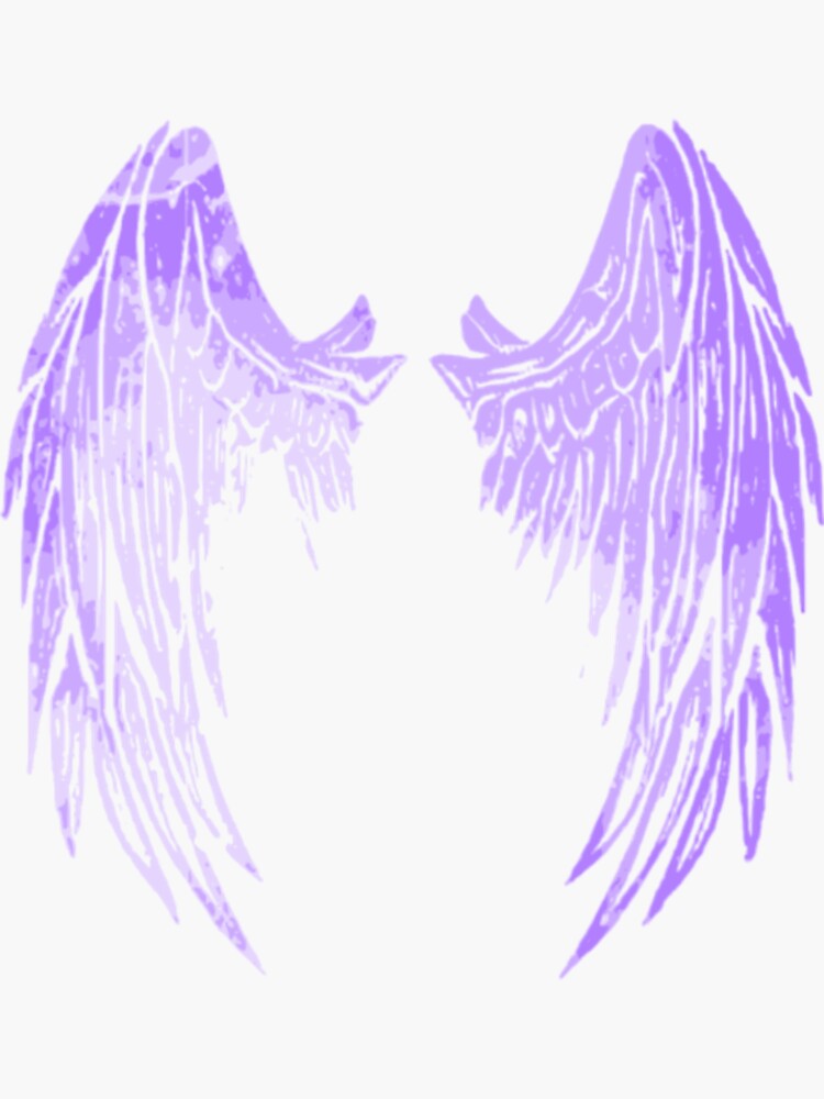 "2reborn angelwings engelfgel Angel Engel violett54" Sticker for Sale ...