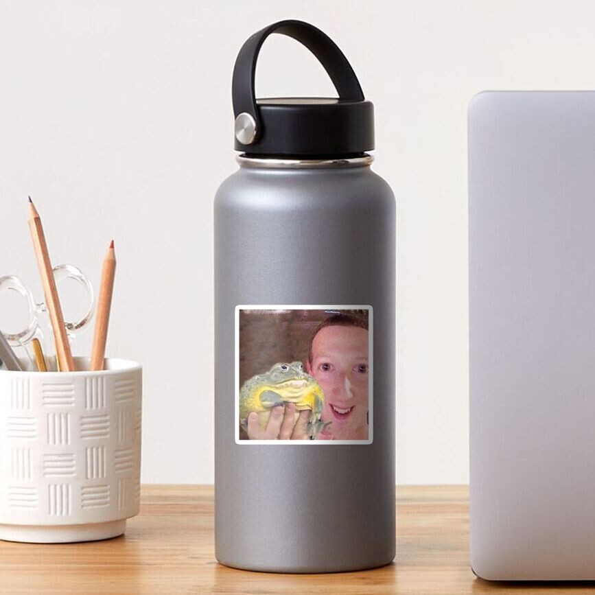 "Mark Zuckerberg pixie frog meme" Sticker for Sale by PoisonedFluff ...