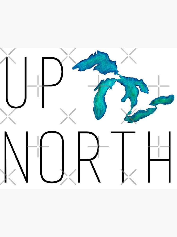 "UP NORTH" Sticker by GreatLakesLocal | Redbubble