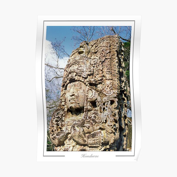 "COPAN HONDURAS Copan Ruinas. Stela of King. Analogue image" Poster for ...