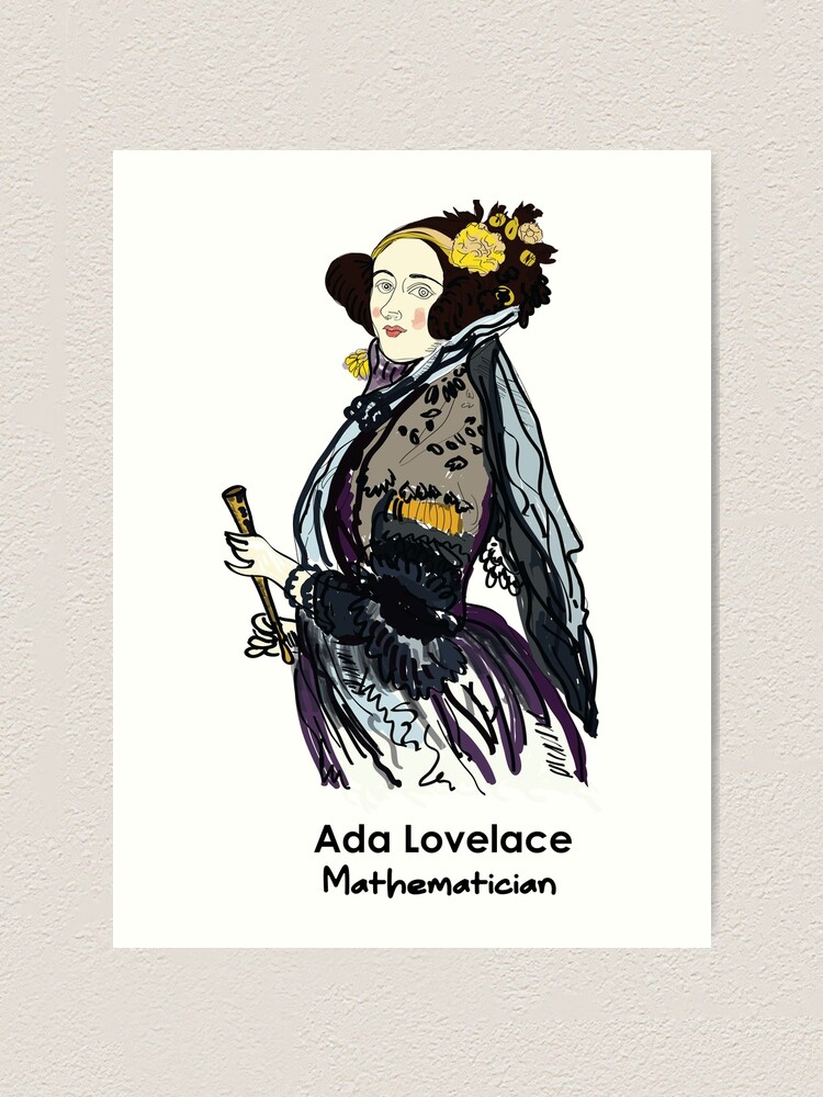 "Ada Lovelace Mathematician portrait artwork" Art Print for Sale by ...