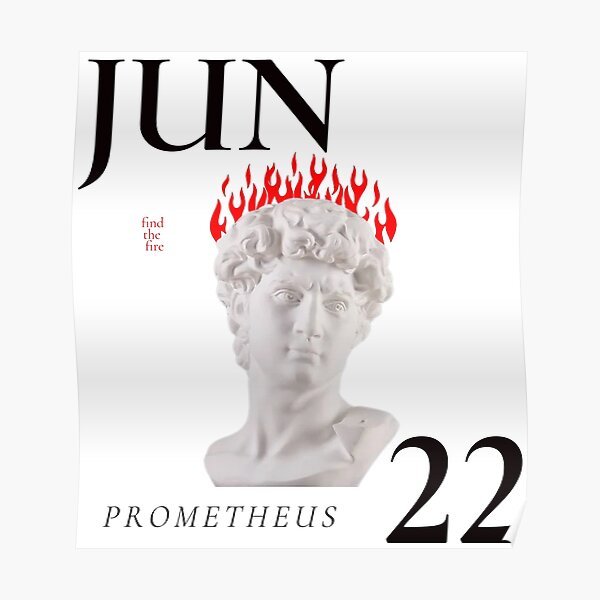 "Prometheus Funny Fire Mythology" Poster for Sale by k1deciu | Redbubble