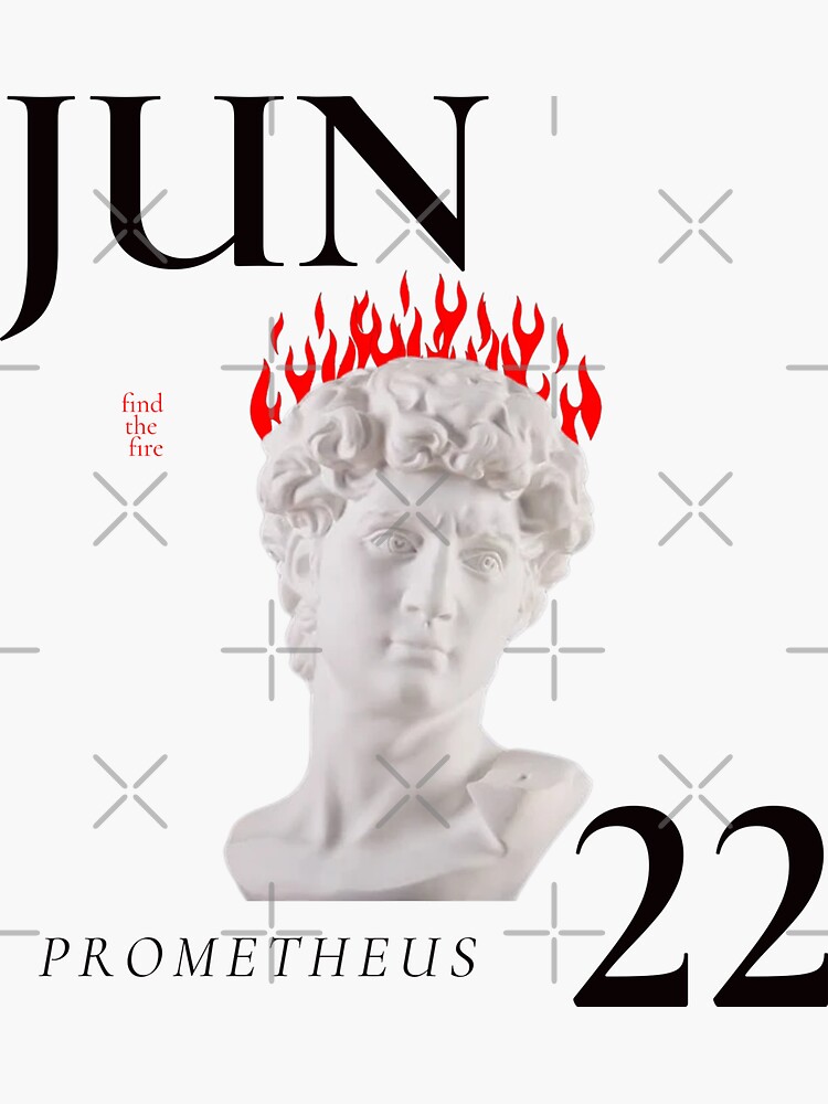 "Prometheus Funny Fire Mythology" Sticker for Sale by k1deciu | Redbubble