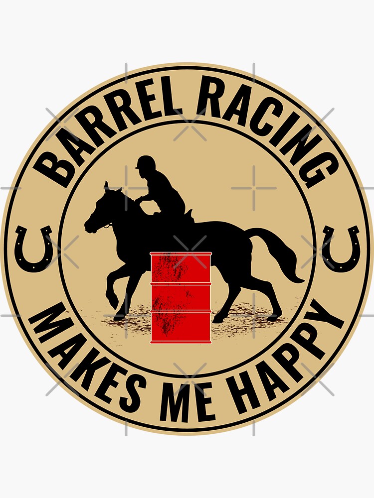 "Barrel Racer Rodeo Racing Horse Riding Race Funny" Sticker for Sale by ...