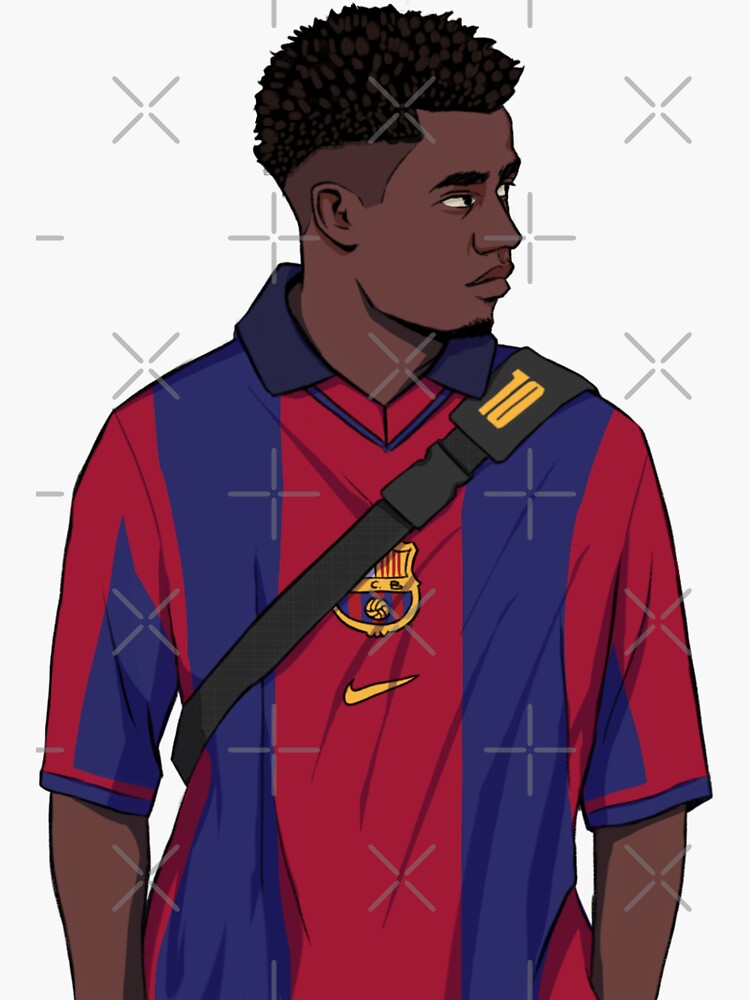 "Retro Ansu Fati" Sticker for Sale by farqaleitart | Redbubble