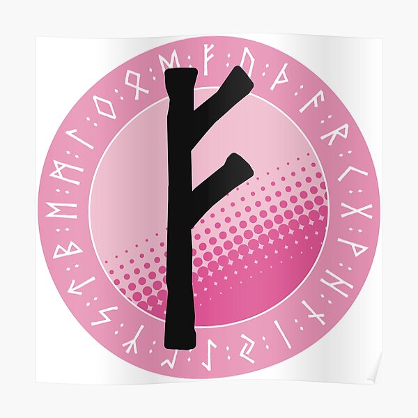 "Fehu (Wealth) - Viking Runes and Runic Symbols" Poster for Sale by ...