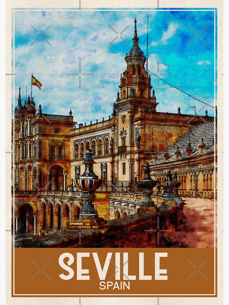 "Seville Spain Travel Art" Sticker for Sale by inifahruali | Redbubble