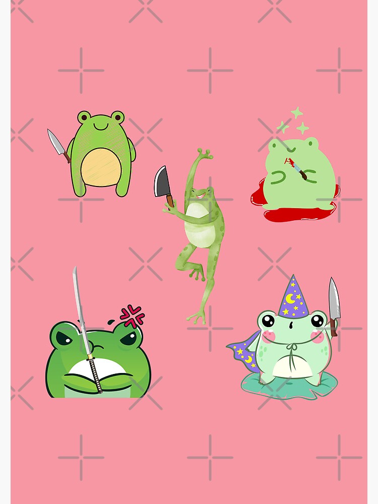 Cuaderno de espiral «Cute dibujos animados Kawaii Rana con cuchillo ...