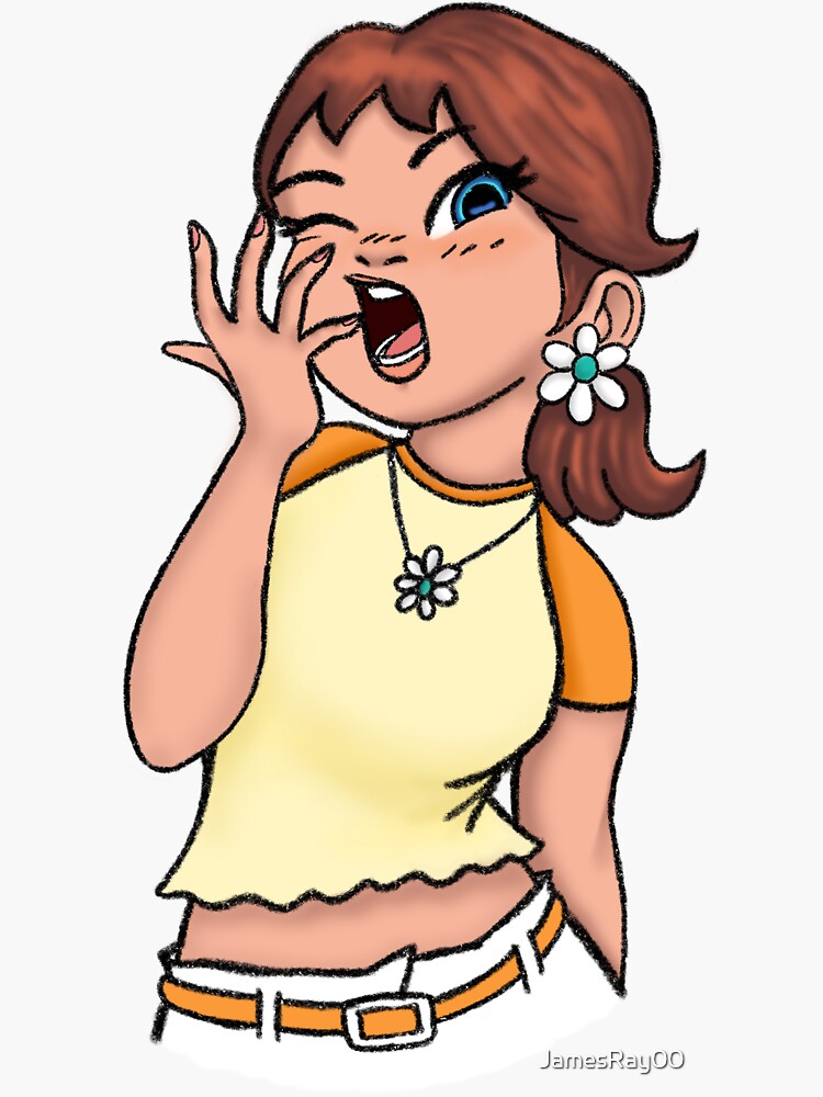 "Princess Daisy ~Yawn" Sticker for Sale by JamesRay00 | Redbubble