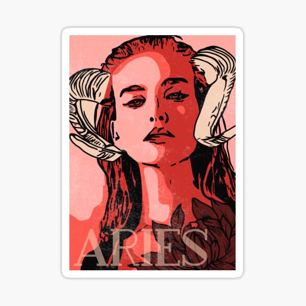 "Aries print illustration Pluginbaby Original" Sticker for Sale by Abis ...
