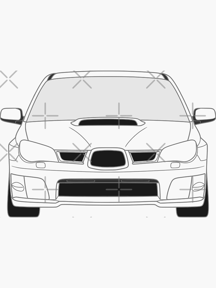 "Subaru Impreza WRX STI hawkeye colored" Sticker for Sale by EdimDesign ...