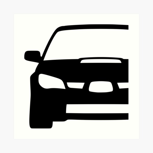 "Subaru Impreza WRX STI hawkeye black silhouette" Art Print for Sale by ...