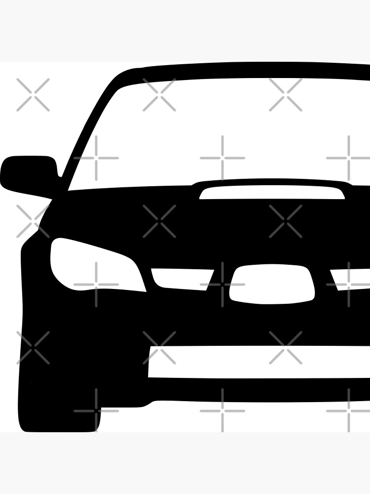 "Subaru Impreza WRX STI hawkeye black silhouette" Art Print for Sale by ...