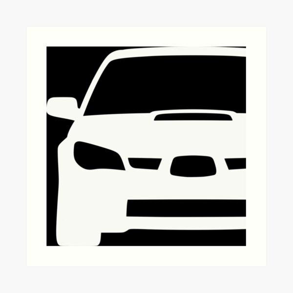 "Subaru Impreza WRX STI hawkeye white silhouette" Art Print for Sale by ...