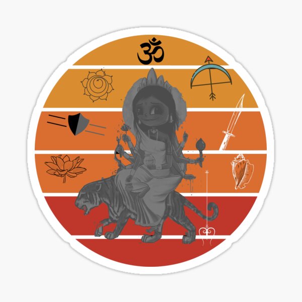 "Navratri/ Dusshera/ Durga Puja - Dashabhuja" Sticker for Sale by ...