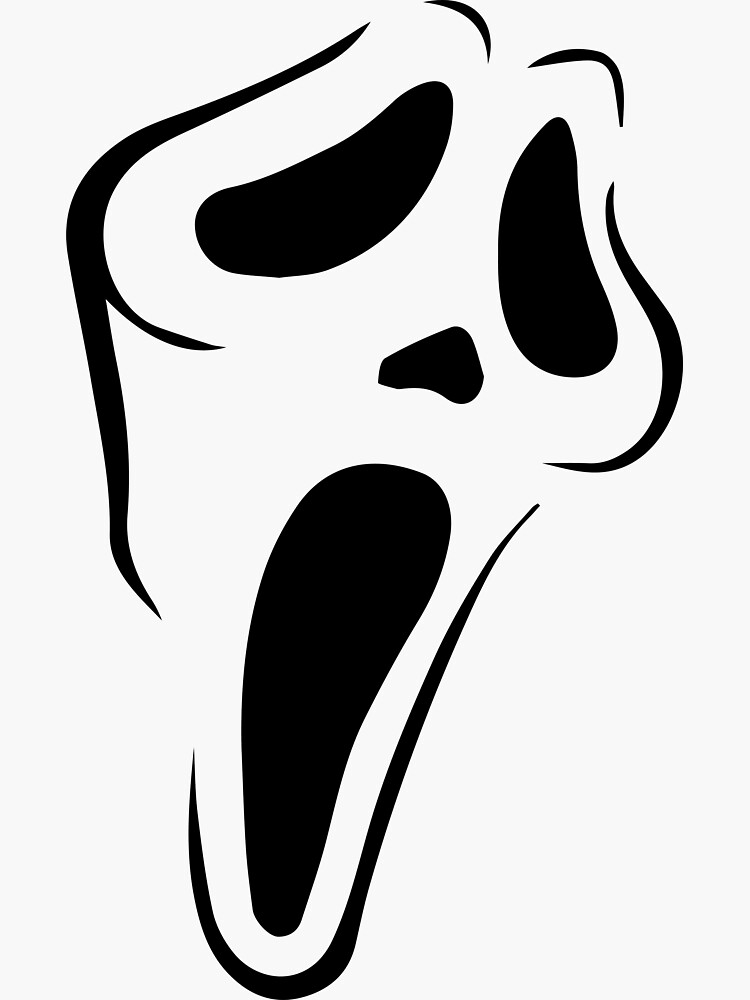"Ghost face Sticker" Sticker for Sale by Drezzaa | Redbubble