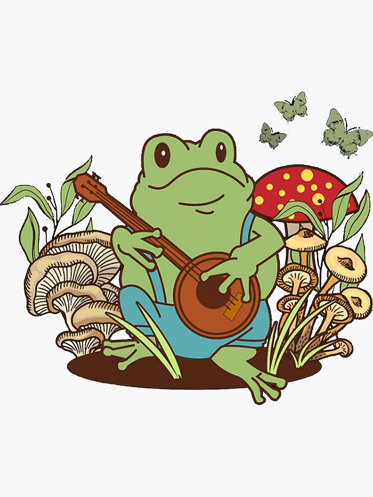 "Cottagecore frog" Sticker for Sale by Tien690 | Redbubble