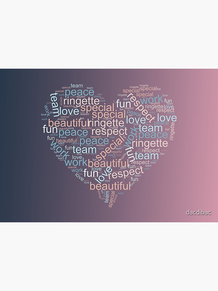 Póster «Ringette en diferentes colores (palabras en forma de corazón ...