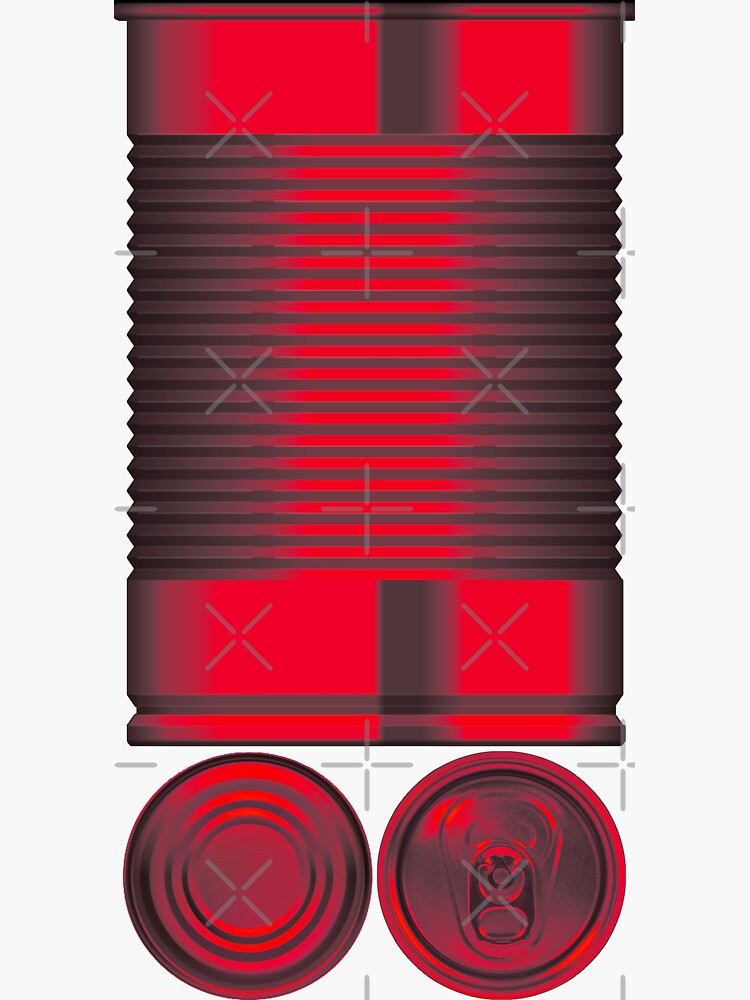 "Red Tin Can Design, Great For Camping Or The Gym" Sticker for Sale by ...