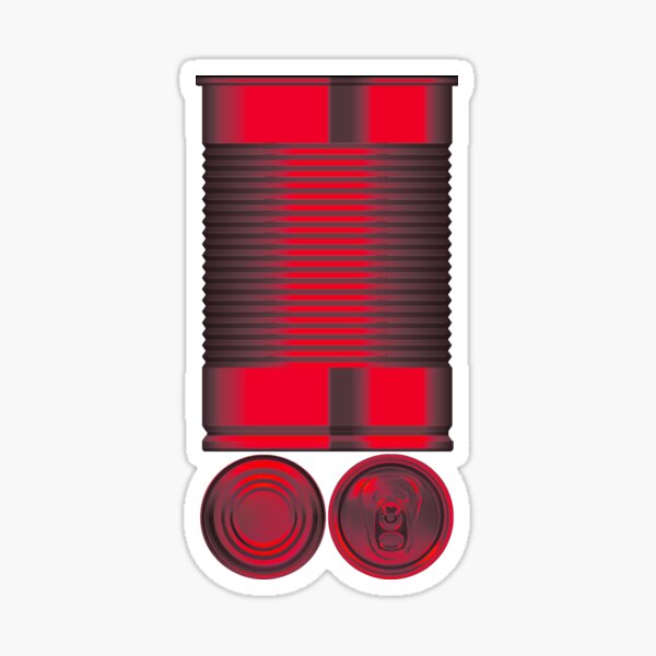 "Red Tin Can Design, Great For Camping Or The Gym" Sticker for Sale by ...