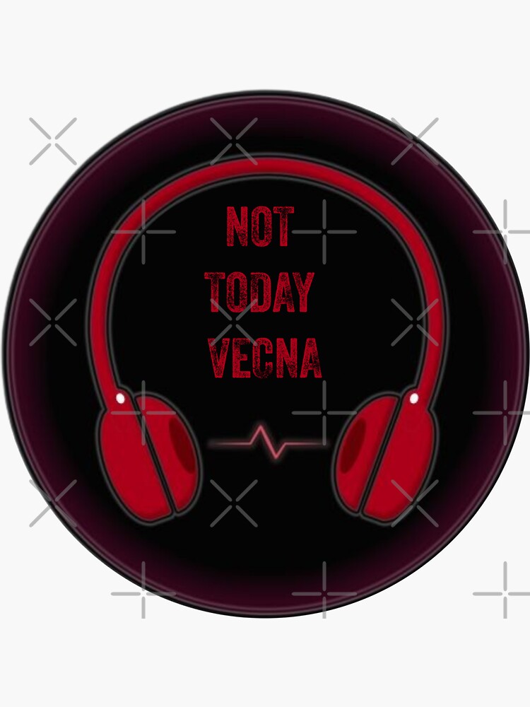 "Not today vecna, stranger things quote text design 2" Sticker for Sale ...