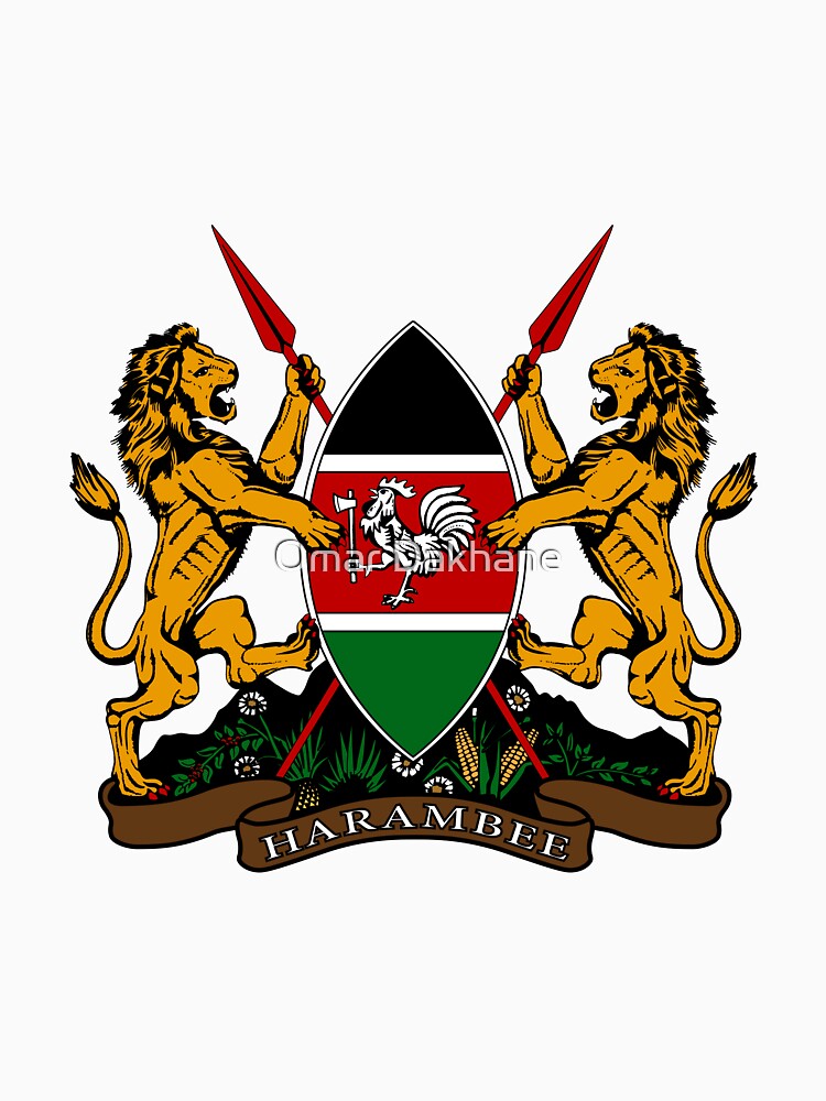 "Coat of Arms (Kenya)" T-shirt by OmarDakhane | Redbubble