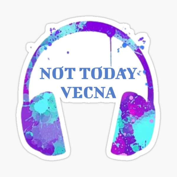 "Not today vecna, stranger things quote text design 3" Sticker for Sale ...