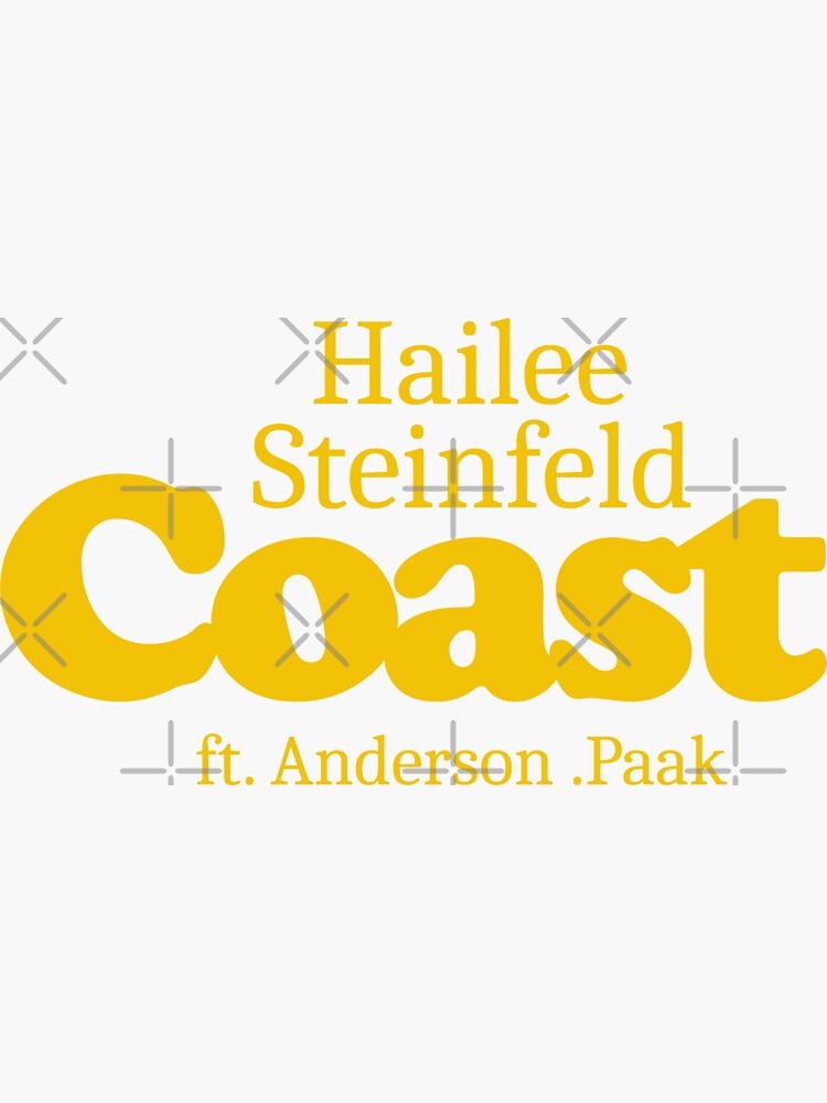 "Hailee Steinfeld Coast Anderson Paak" Sticker for Sale by mairlas ...
