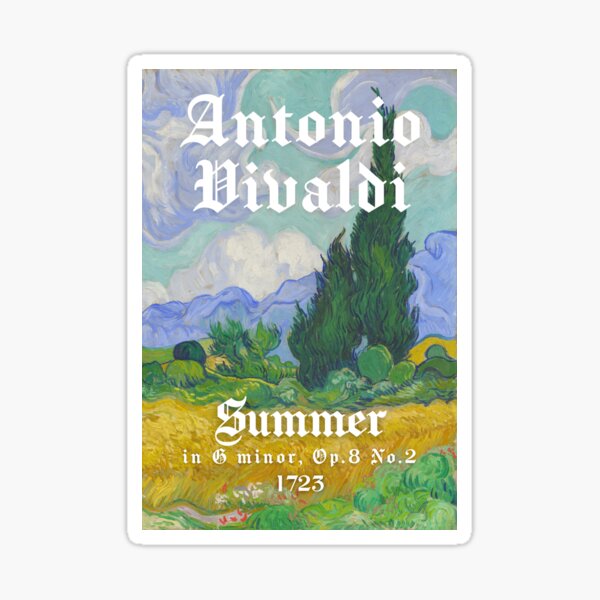 "Vivaldi - Summer" Sticker for Sale by Musicianst0re | Redbubble