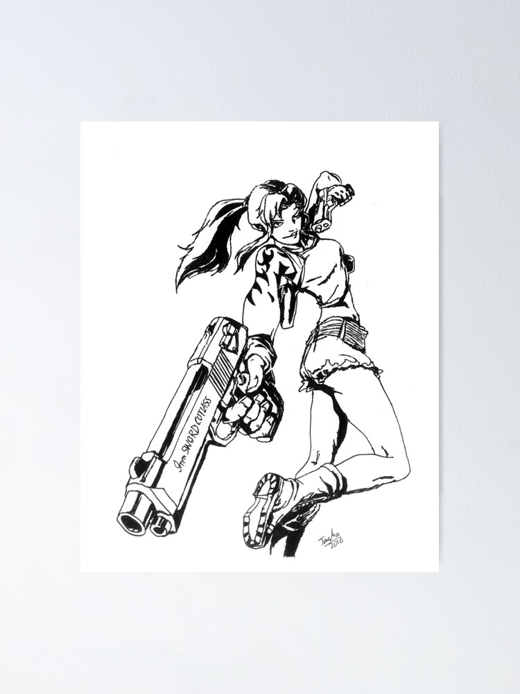 "Revy - Black Lagoon" Poster by JaskaAllen | Redbubble