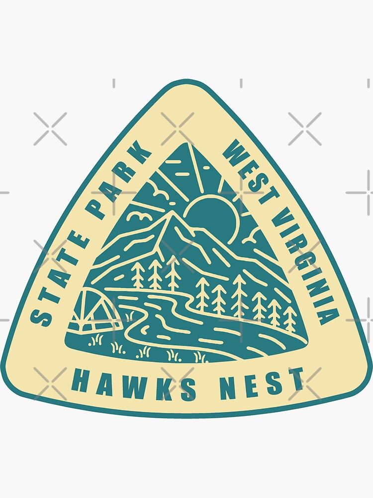 "Hawks Nest State Park WV Triangle Logo" Sticker for Sale by VanyaKar ...