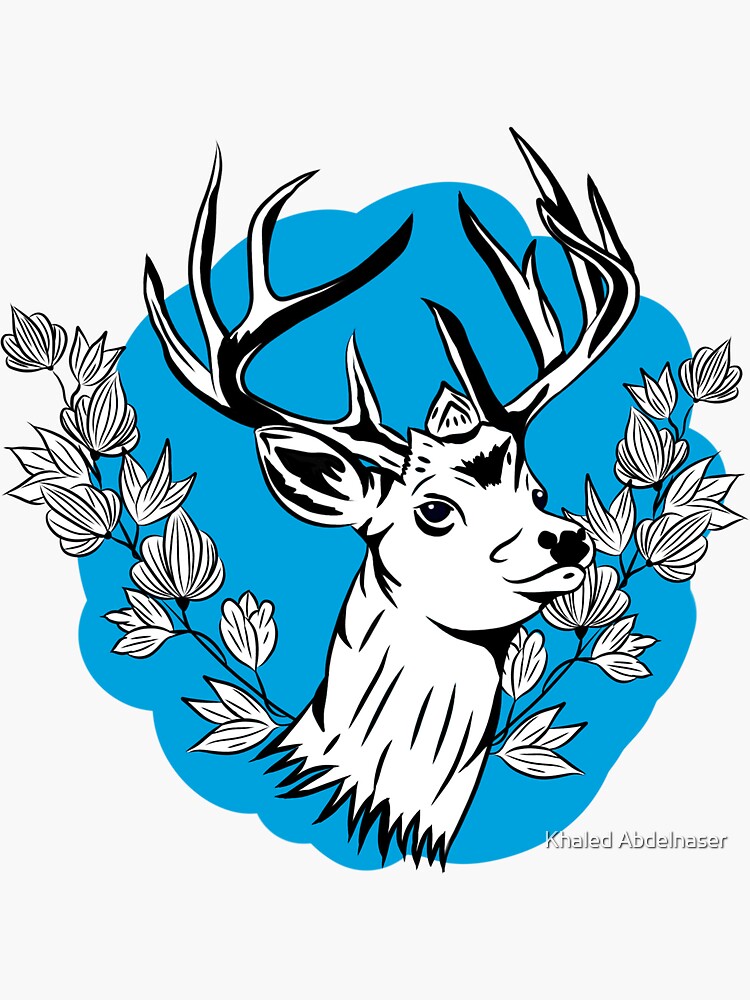 "Cute deer Face" Sticker for Sale by EasyBessy | Redbubble