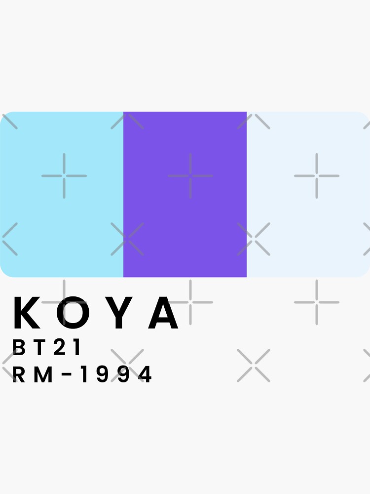 Pegatina con la obra «Koya color palette BT21» de tokki-drawings | Redbubble
