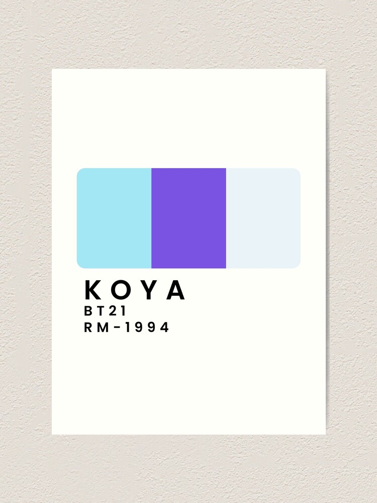 "Koya color palette BT21" Art Print for Sale by tokki-drawings | Redbubble