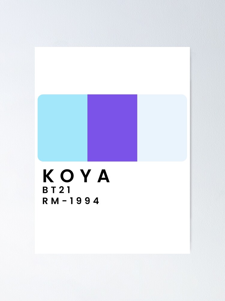 "Koya color palette BT21" Poster by tokki-drawings | Redbubble