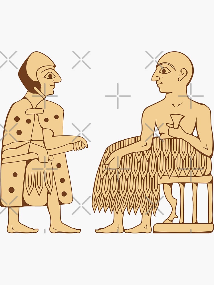 "Sumerian King Lugal kisalsi" Sticker for Sale by YousifAziz | Redbubble