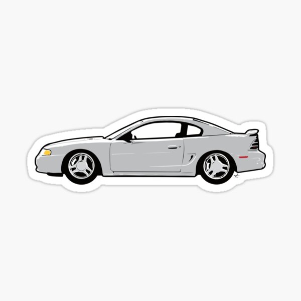 "Grey 90s FM Fastback" Sticker for Sale by MandyCarsArts | Redbubble