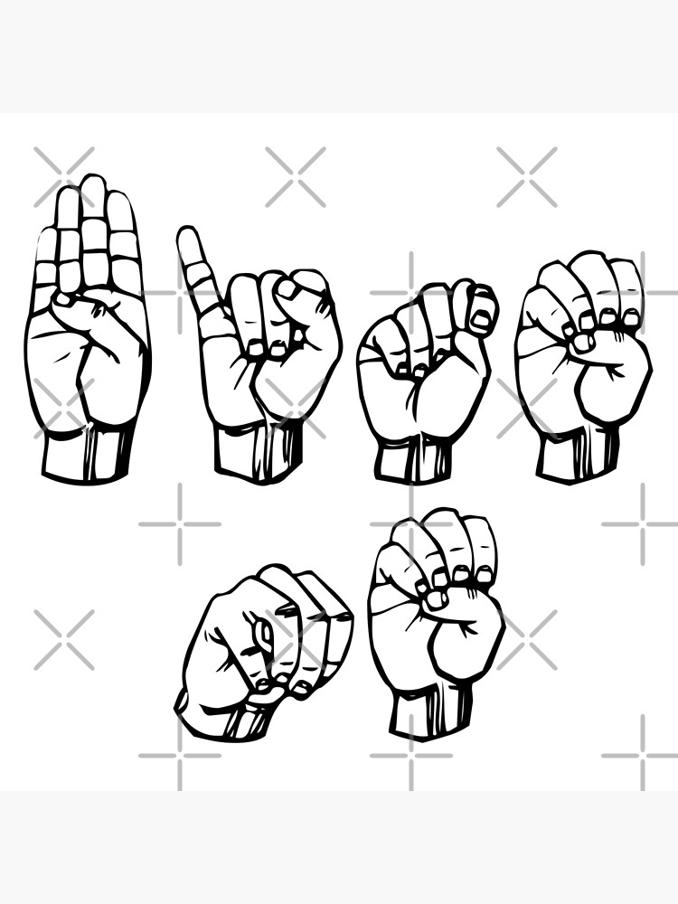 "Bite Me Sign Language sticker" Poster for Sale by MadEDesigns | Redbubble