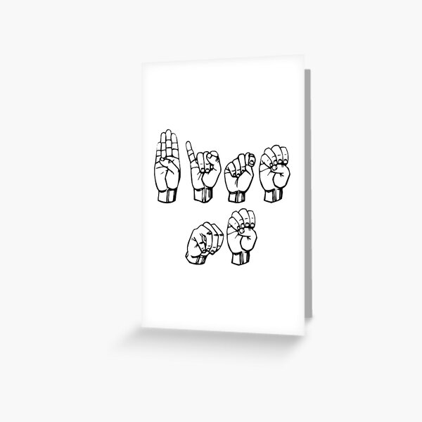 "Bite Me Sign Language sticker" Greeting Card for Sale by MadEDesigns ...